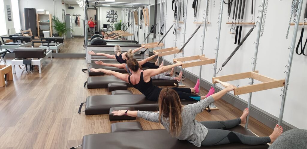 Tower Reformer Pilates Group Class - VI Pilates